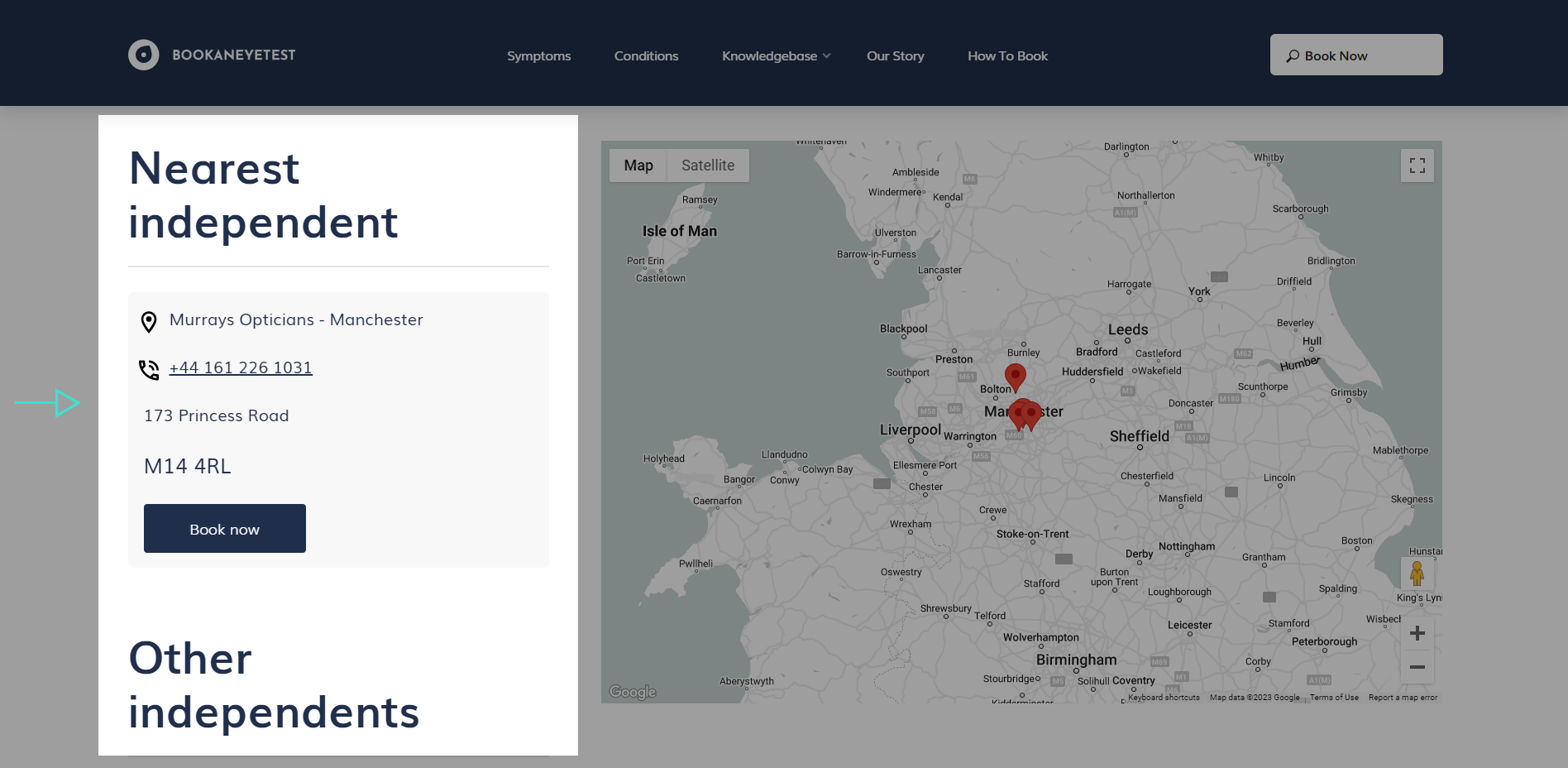 Make An Appointment At Your Local Opticians via Book An Eye Test
